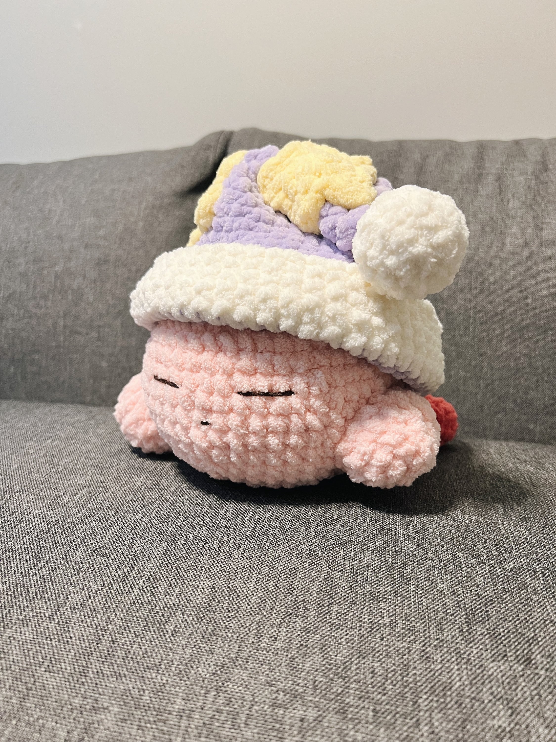 Sleeping Kirby Crochet Plushie - Etsy