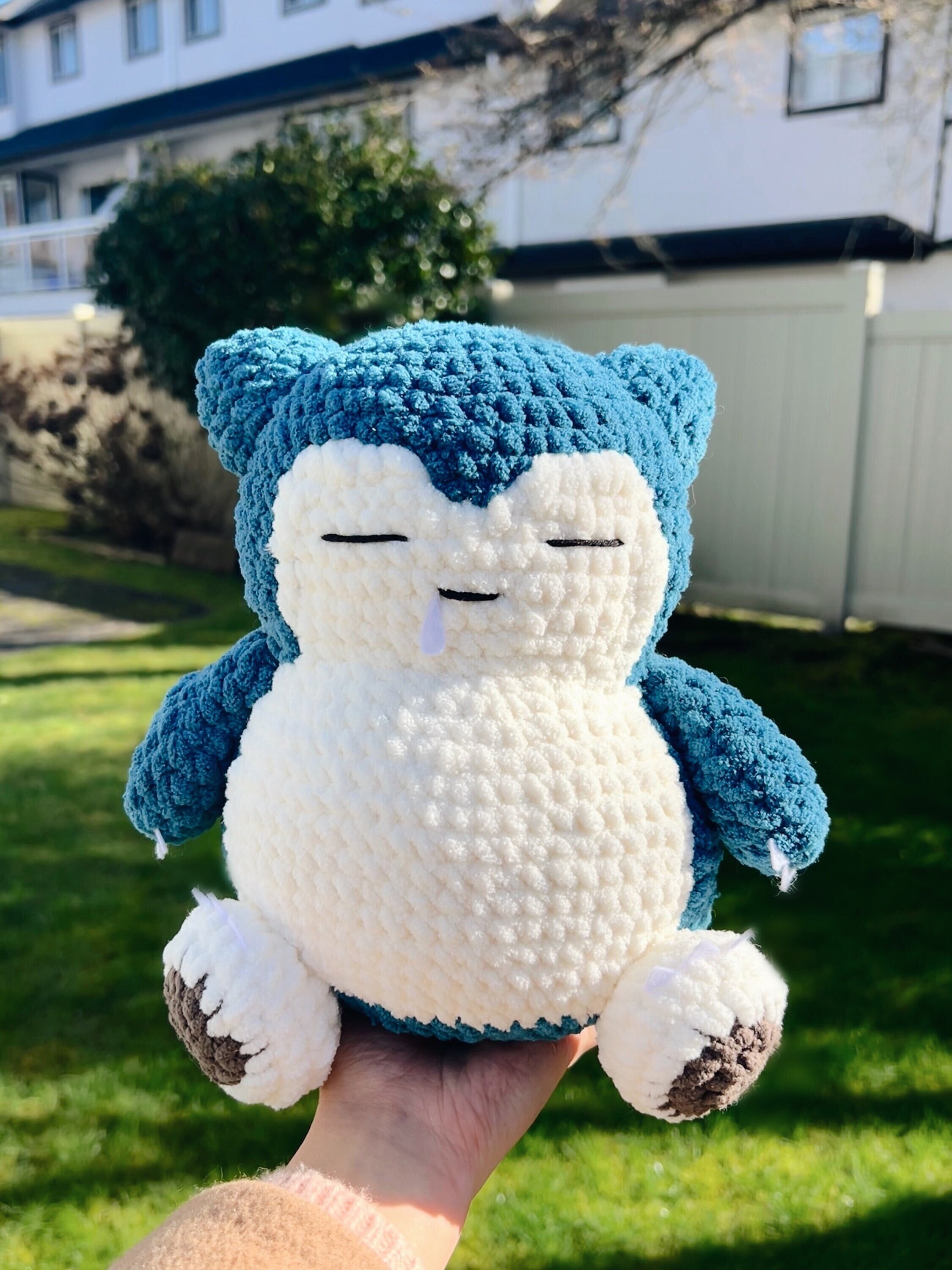 Sleeping Snorlax Crochet Plushie - Etsy
