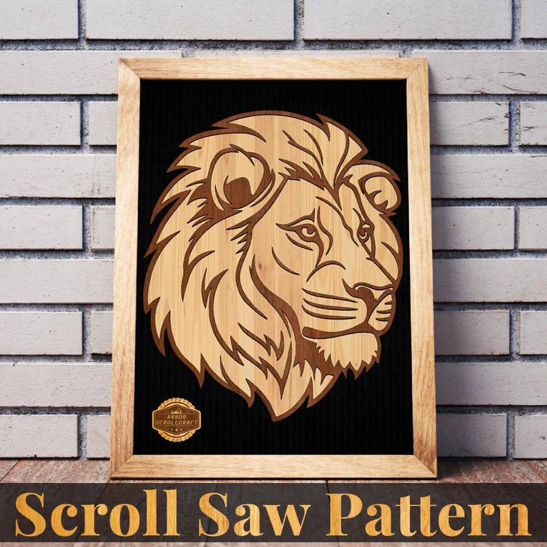 Lion Scroll Saw Pattern - Etsy