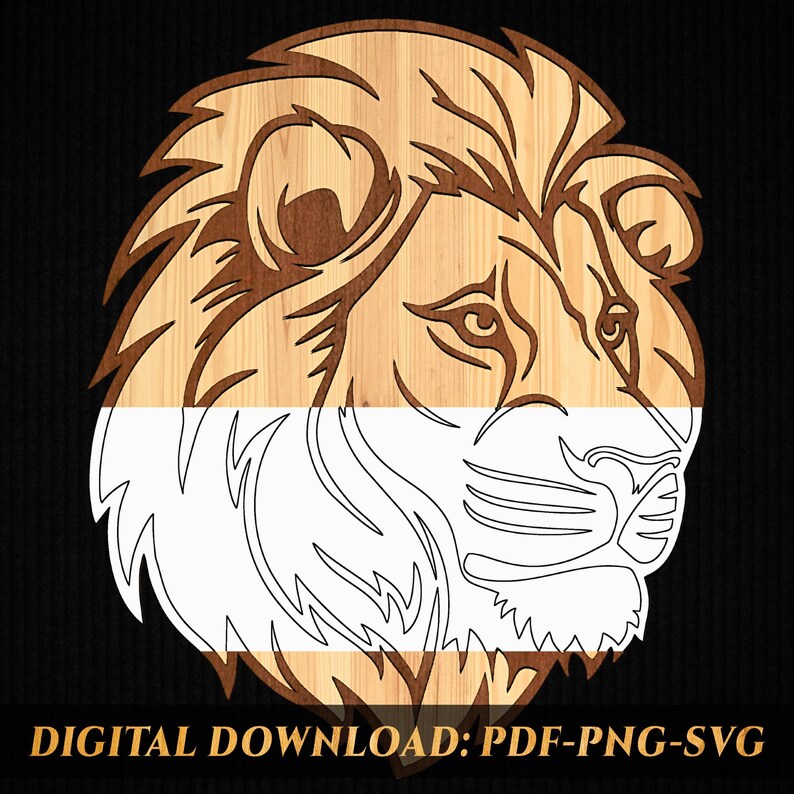 Lion Scroll Saw Pattern - Etsy