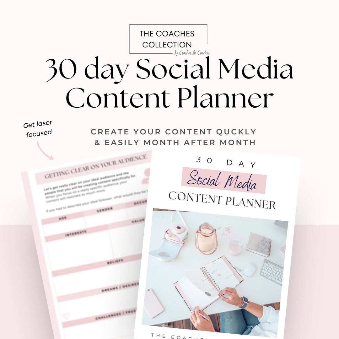 30 Day Social Media Content Planner - Etsy