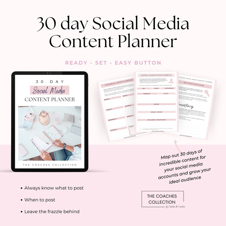 30 Day Social Media Content Planner - Etsy