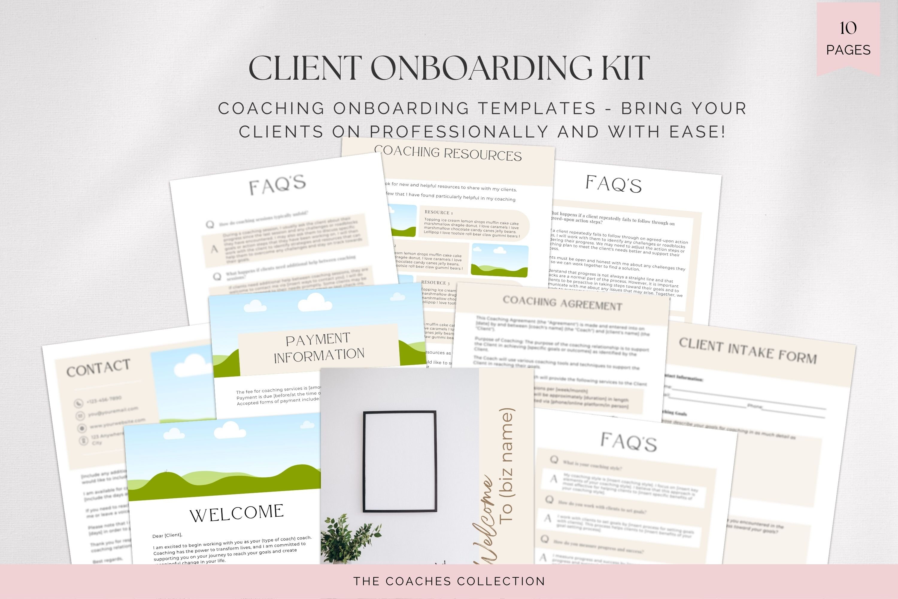 Coaching Client Onboarding Kit | Welcome Letter | Coaching Agreement ...