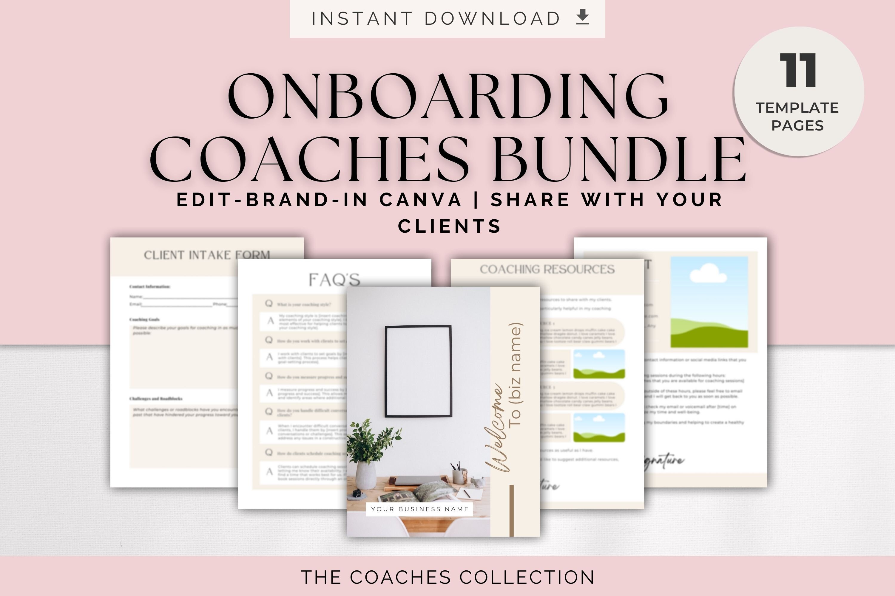 Coaching Client Onboarding Kit | Welcome Letter | Coaching Agreement ...