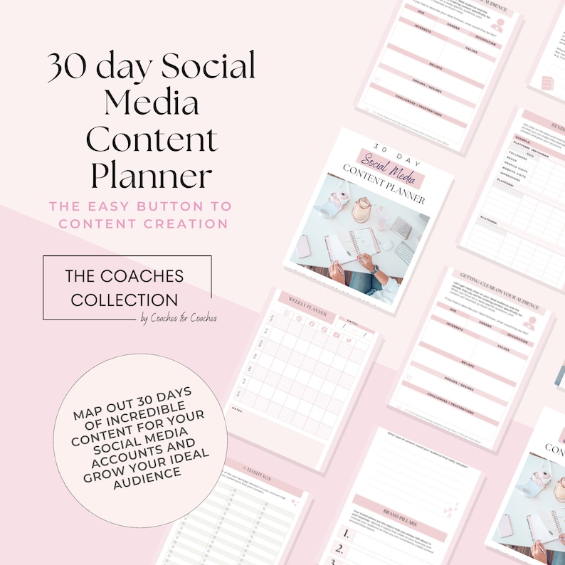 30 Day Social Media Content Planner - Etsy