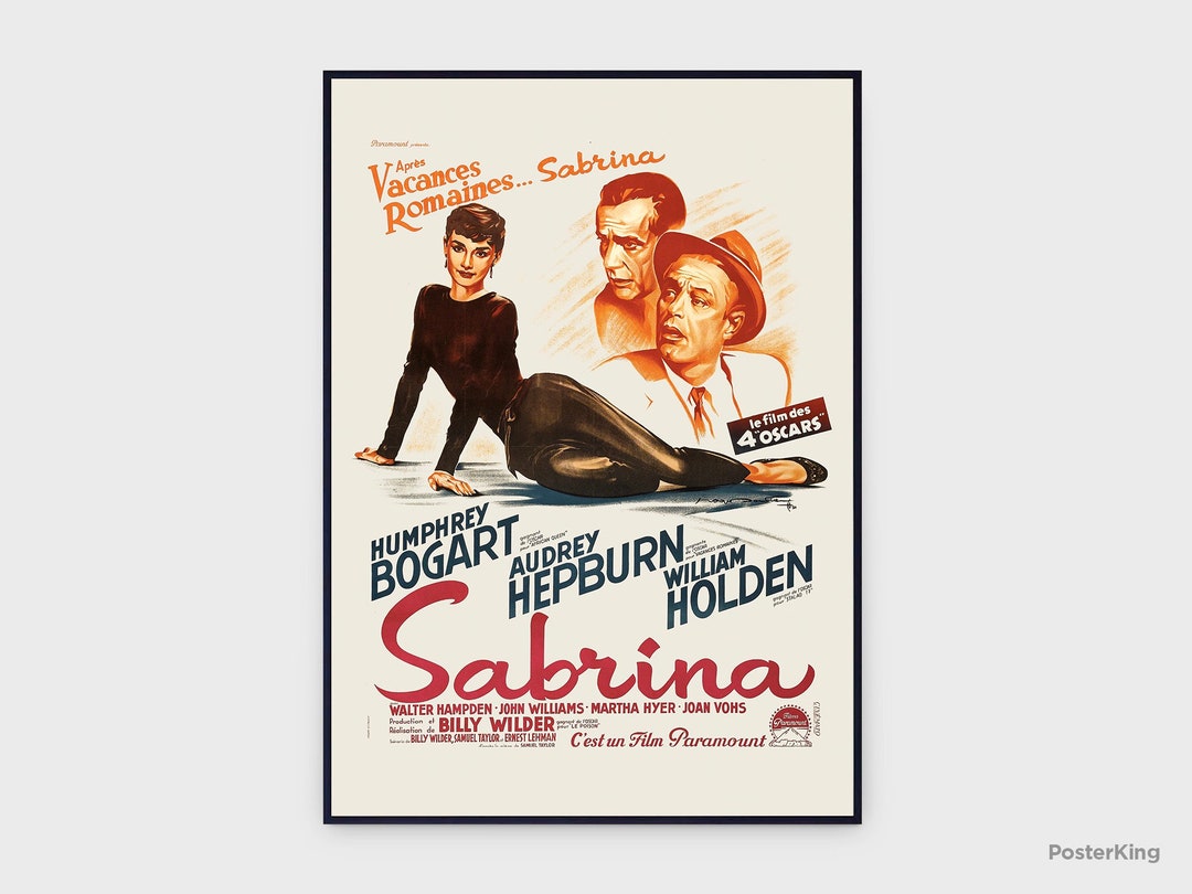 Sabrina 1954 Movie Original Vintage Poster, INSTANT DOWNLOAD, Audrey ...