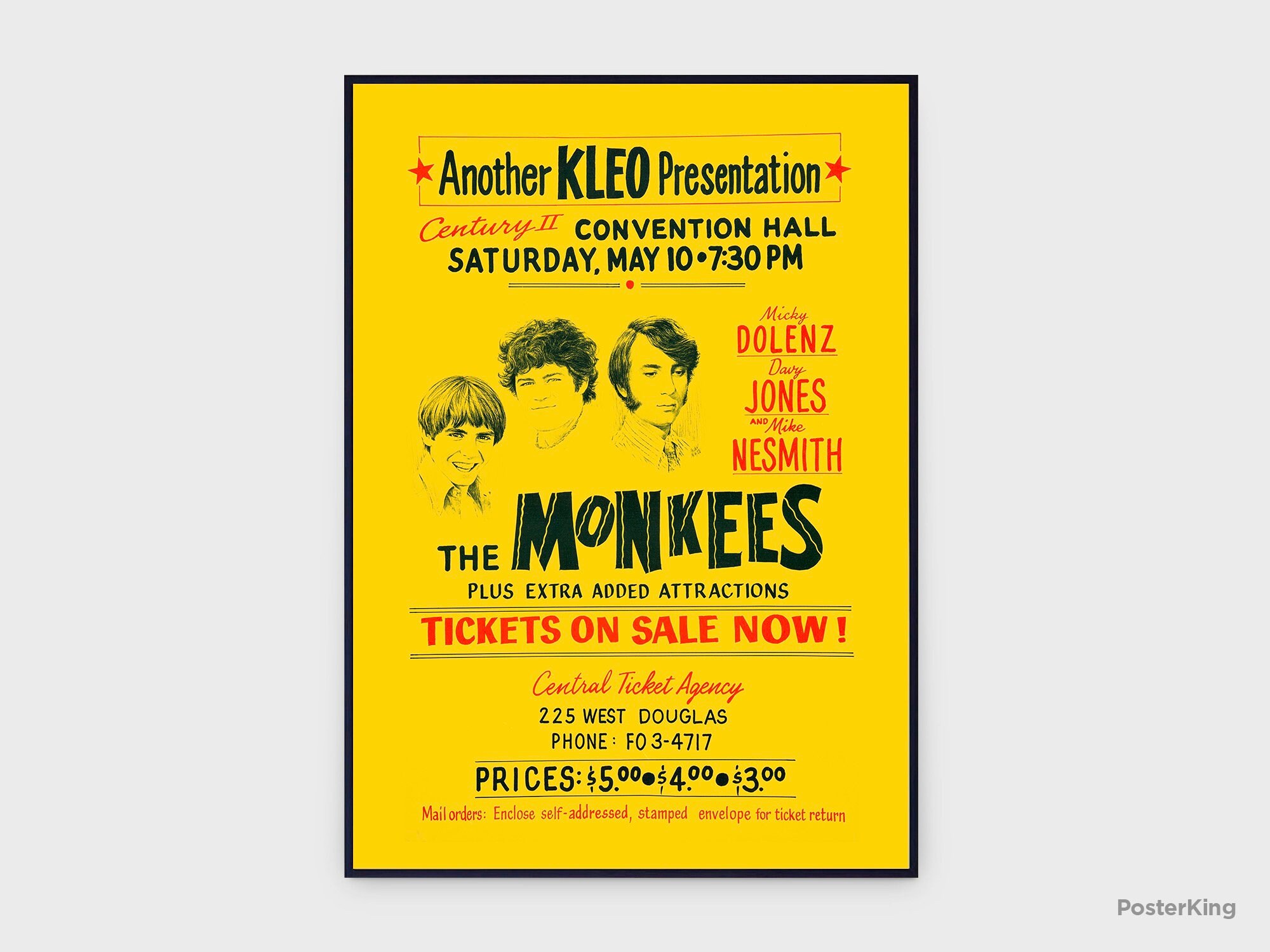 The Monkees Century II Kansas 1969 Concert Original Vintage Poster ...