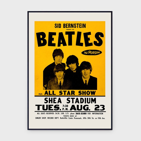 The Beatles Vintage Poster - Etsy