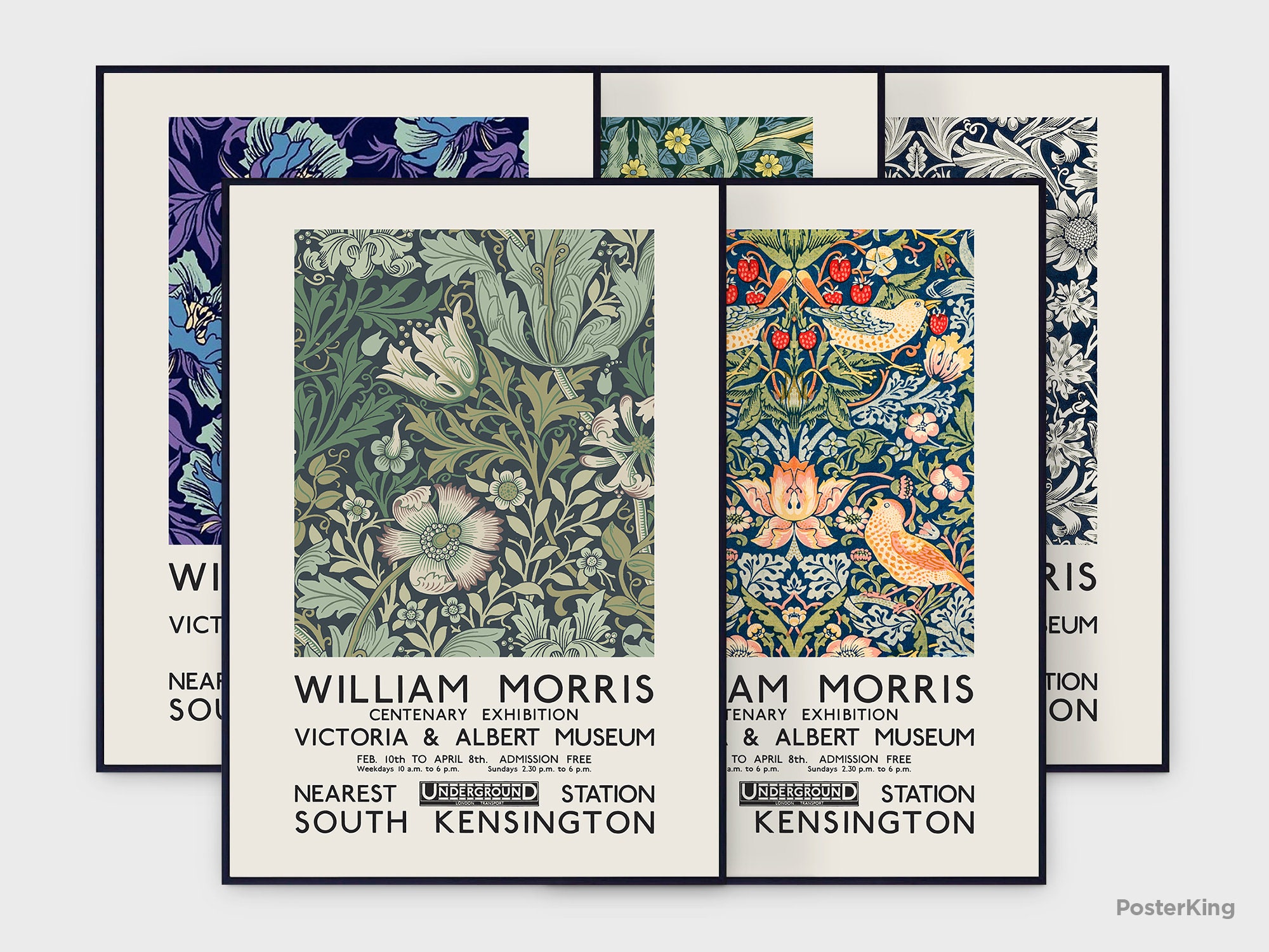 William Morris Set Exhibition Original Vintage Posters | Etsy