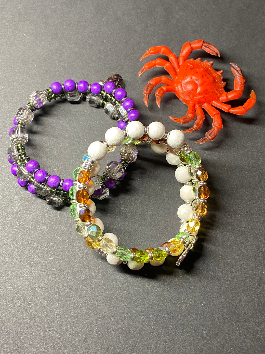 Whimsical Memory Wire Bracelets With Charms - Etsy