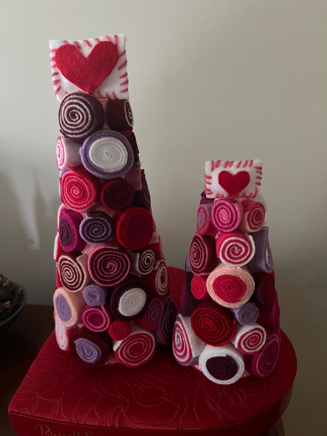 Valentines Day Tree Heart Topped Tree Decor Valentines Day Gift Felt ...