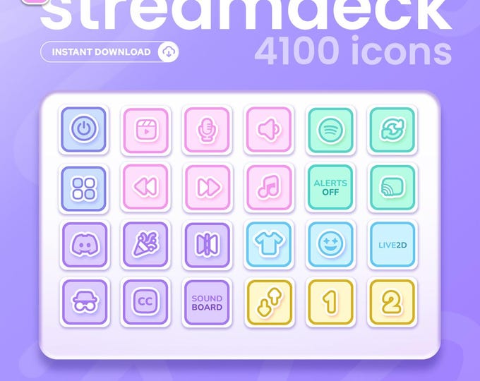 Cute STARS AND CLOUDS Stream Deck Icons | Streamer | Twitch | Discord ...