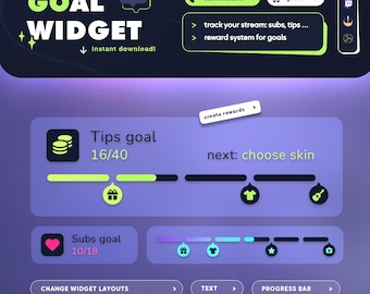 Twitch|youtube Liquid Goal Bar Widget - Streamlabs and Streamelements ...