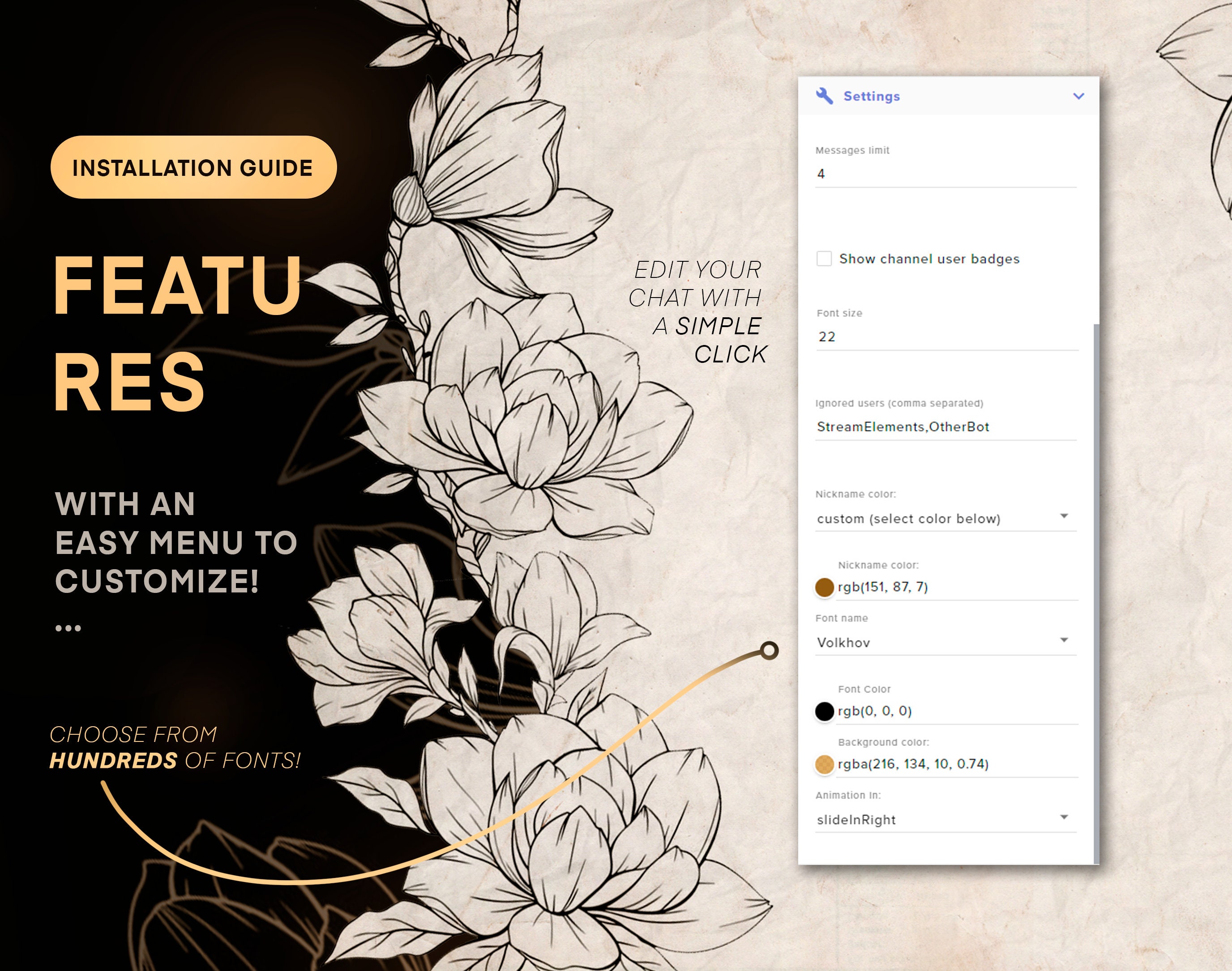 Customizable Chat Widget | Elegant and Minimal Gradient Chat for Twitch ...