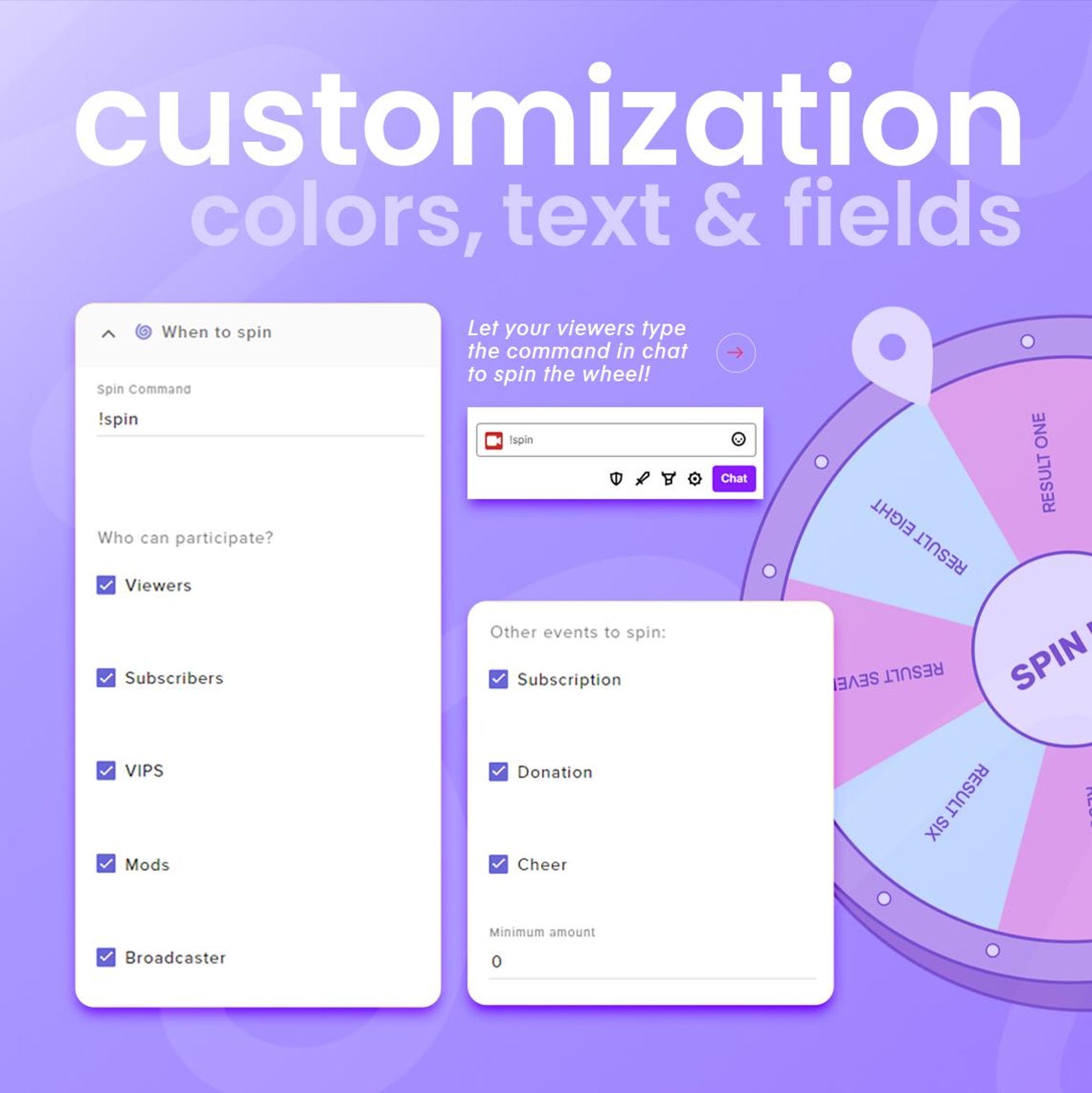 Wheel of Fortune Widget | Roulette Widget for Twitch | Streamelements ...