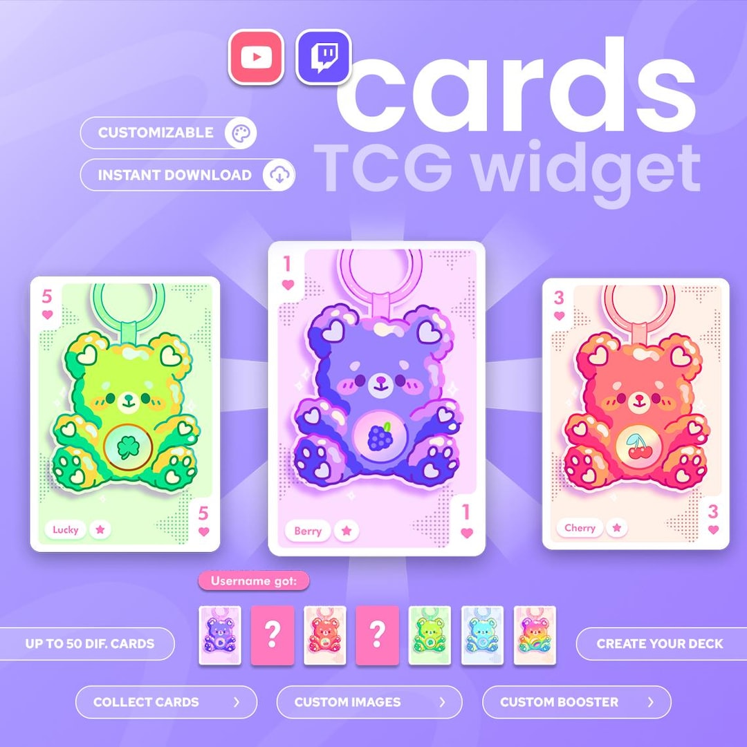 TCG Collectible Cards Widget | Twitch & Youtube | Blind Box ...