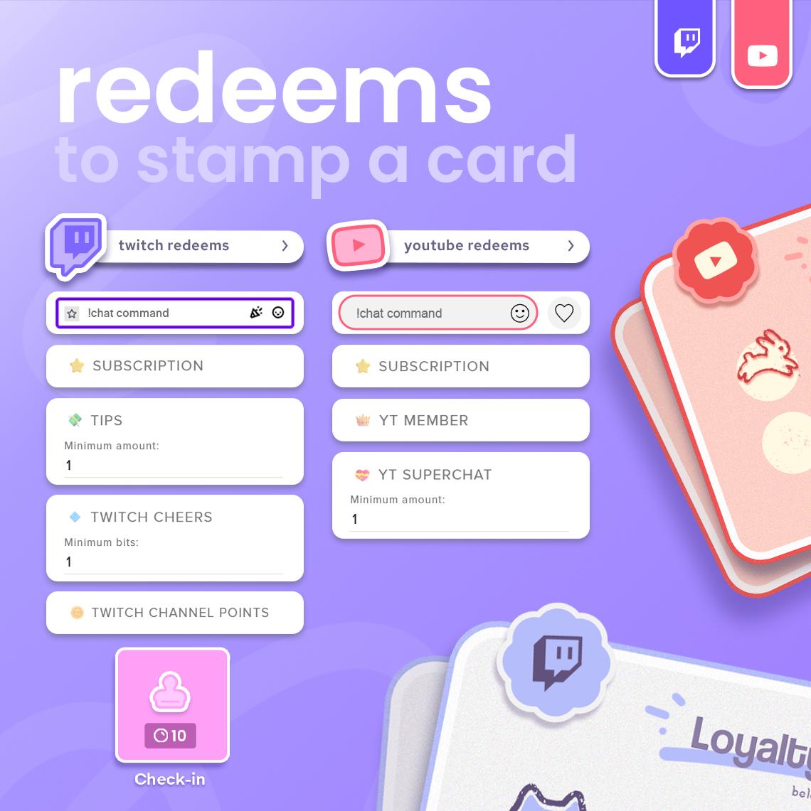 Loyalty Card Widget | Twitch & Youtube | Customizable Widget ...