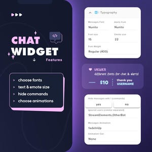 Minimal Glow Chat Widget | Customizable Chat for Twitch | Chat Box With ...