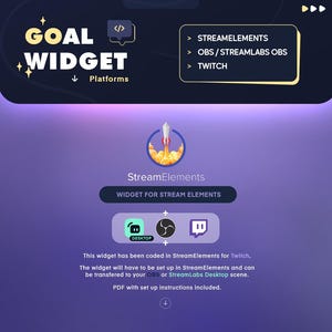 Goal Widget | Events Tracker | Minimal Goal for Twitch Streamers ...