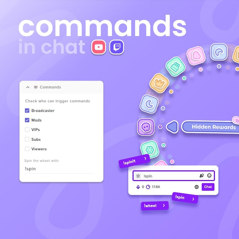 Spinning Wheel Widget | Twitch, Youtube & Ko-fi | (46) Icons ...