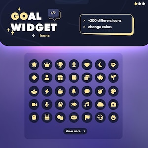 Goal Widget | Events Tracker | Minimal Goal for Twitch Streamers ...