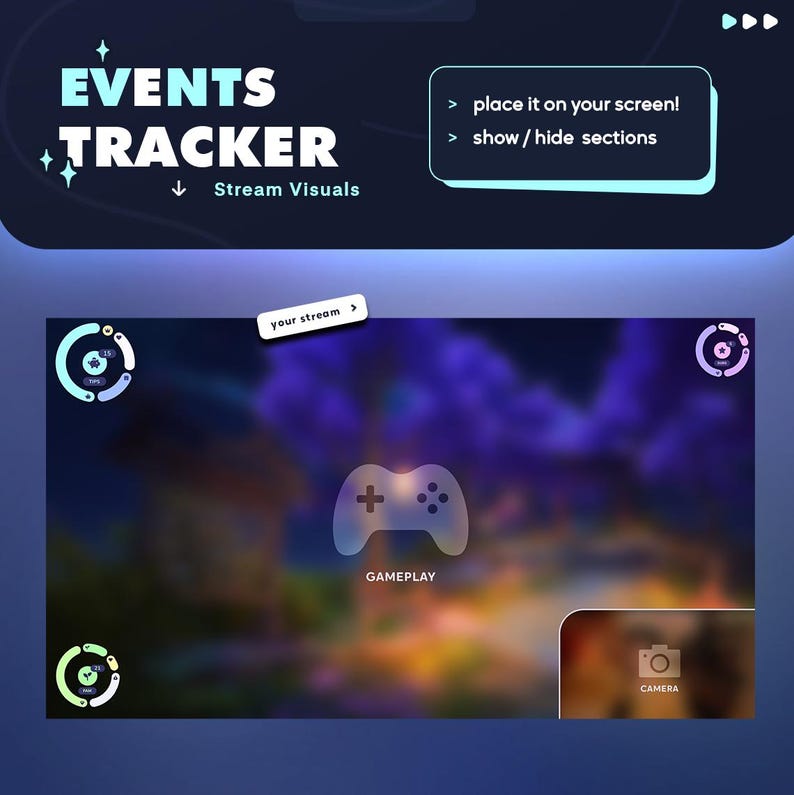 Combined Goal Widget | Events Tracker | Round Goal Bars for Twitch ...
