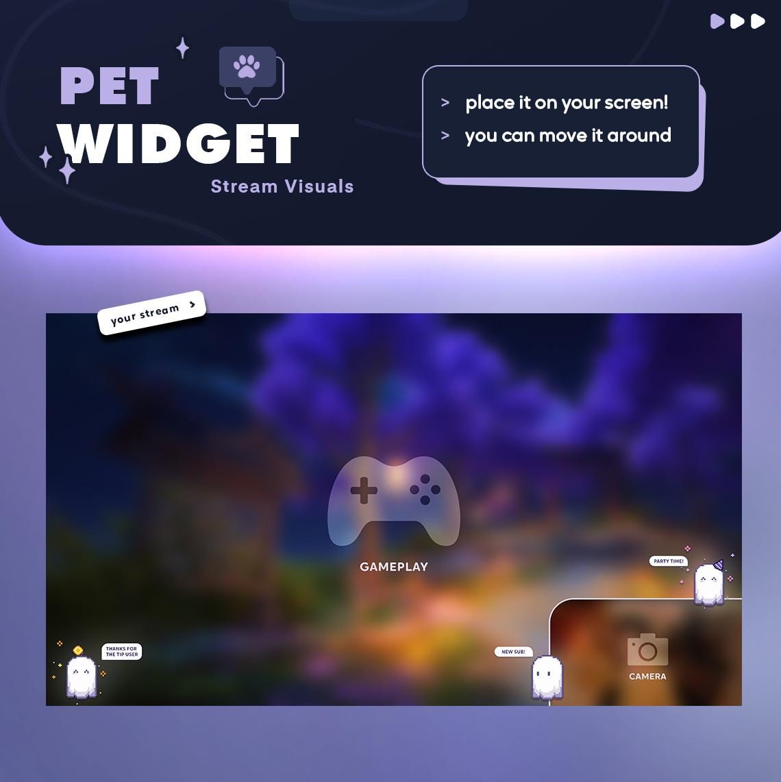Pixel Ghost Stream Pet | Streamelements Animated Ghost Mascot Widget ...