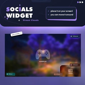 Social Media Rotator Widget | (32) Icons | Streamelements Widget ...