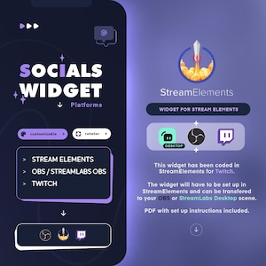 Social Media Rotator Widget | (32) Icons | Streamelements Widget ...