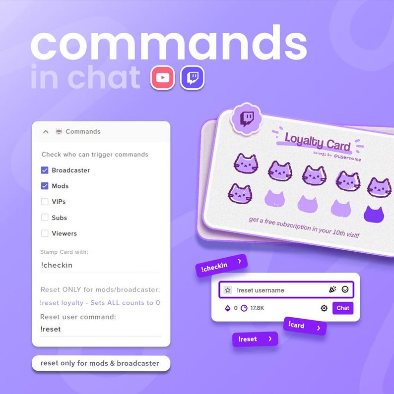 Loyalty Card Widget | Twitch & Youtube | Customizable Widget | Streamelements OBS Streamlabs - Etsy