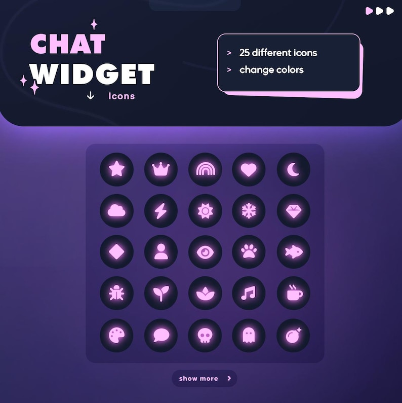 Minimal Glow Chat Widget | Customizable Chat for Twitch | Chat Box With ...