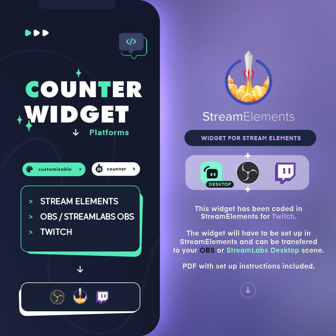Counter Widget | Wins Losses Counter for Twitch | Streamelements Widget | Customizable Widget - Etsy