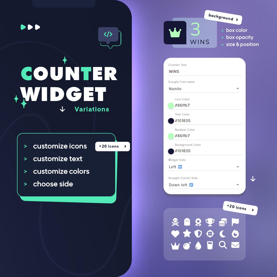 Counter Widget | Wins Losses Counter for Twitch | Streamelements Widget ...