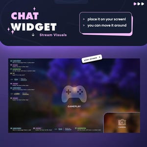 Minimal Glow Chat Widget | Customizable Chat for Twitch | Chat Box With ...