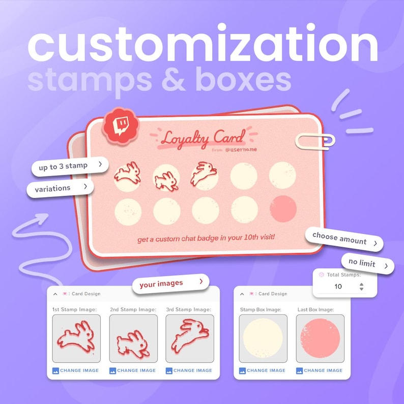 Loyalty Card Widget | Twitch & Youtube | Customizable Widget ...