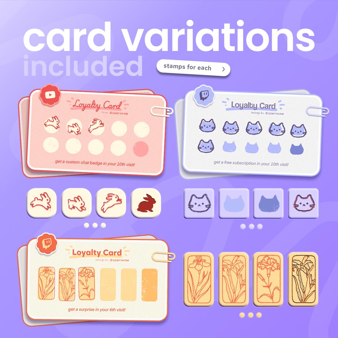 Loyalty Card Widget | Twitch & Youtube | Customizable Widget ...