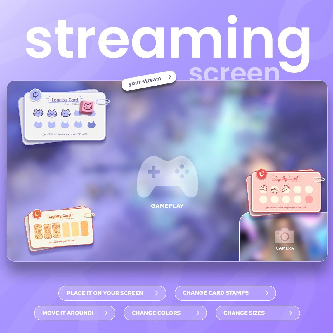Loyalty Card Widget | Twitch & Youtube | Customizable Widget | Streamelements OBS Streamlabs - Etsy