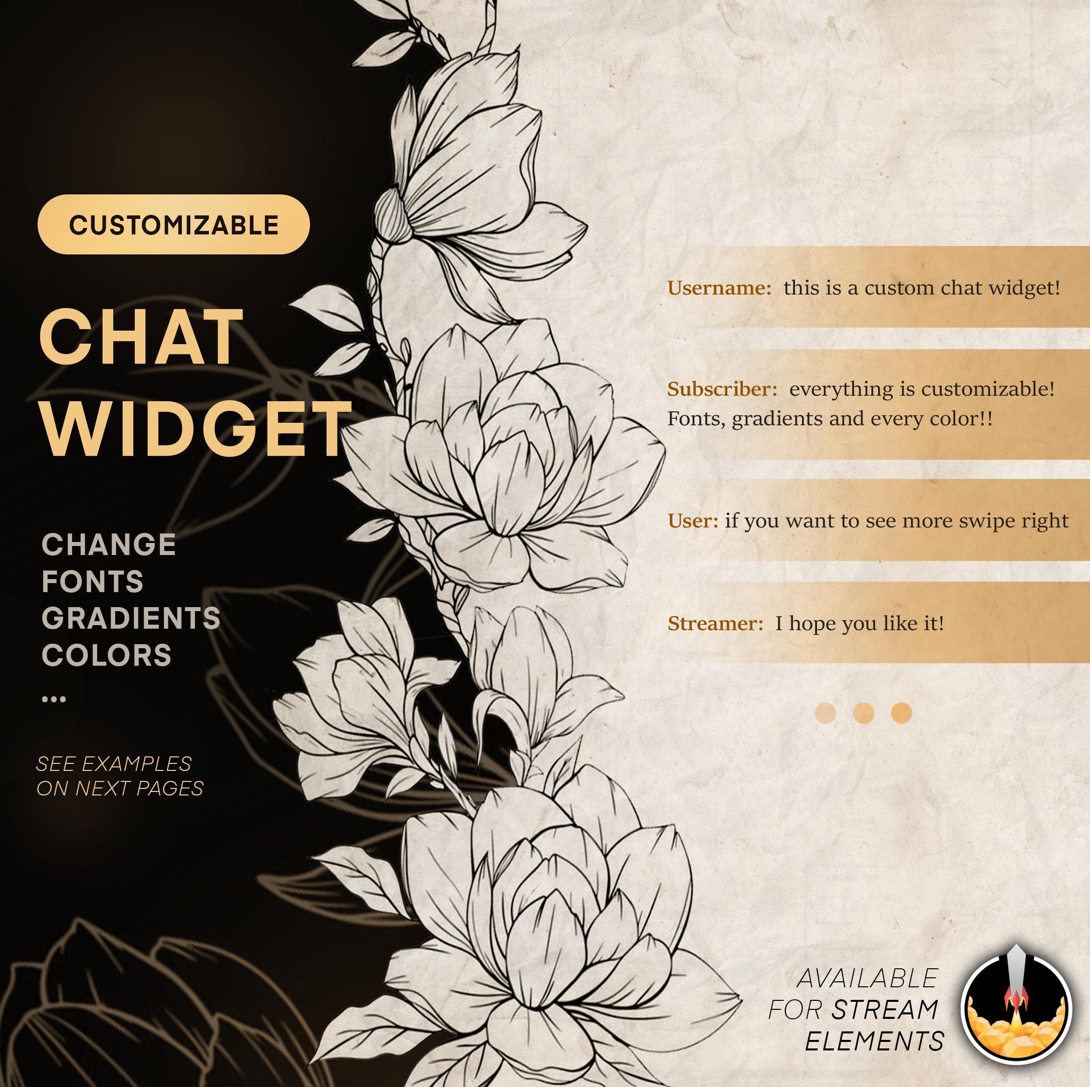 Customizable Chat Widget | Elegant and Minimal Gradient Chat for Twitch ...