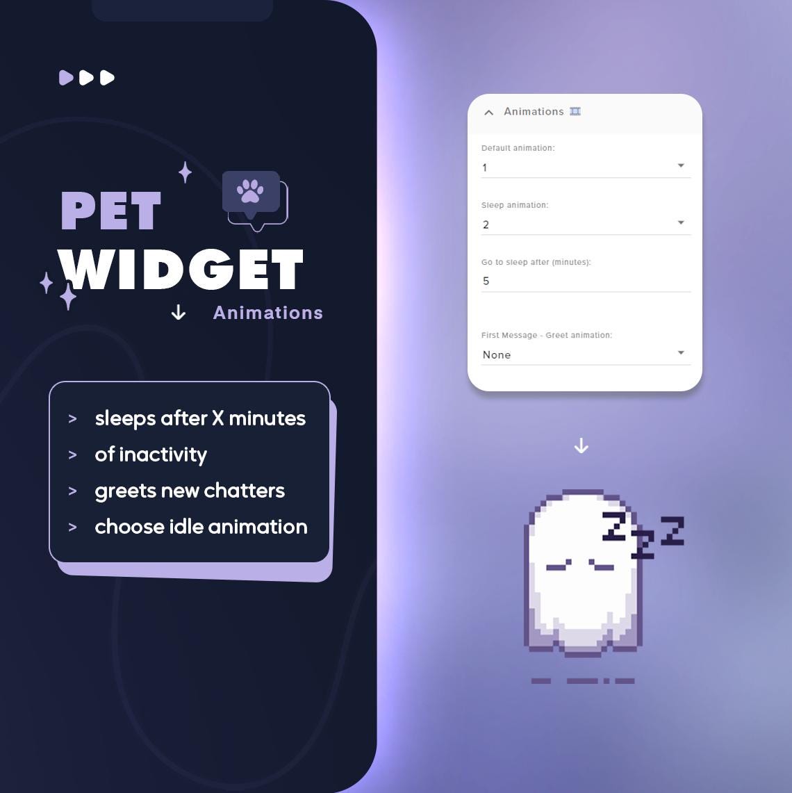 Pixel Ghost Stream Pet | Streamelements Animated Ghost Mascot Widget ...