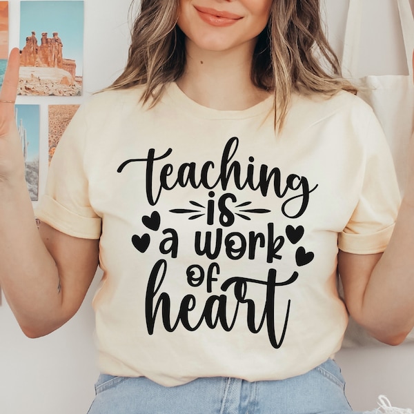 Teaching is a Work of Hearts Svg - Etsy