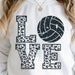 Love Volleyball Svg,volleyball Mom Svg, Leopard Print Volleyball Svg ...