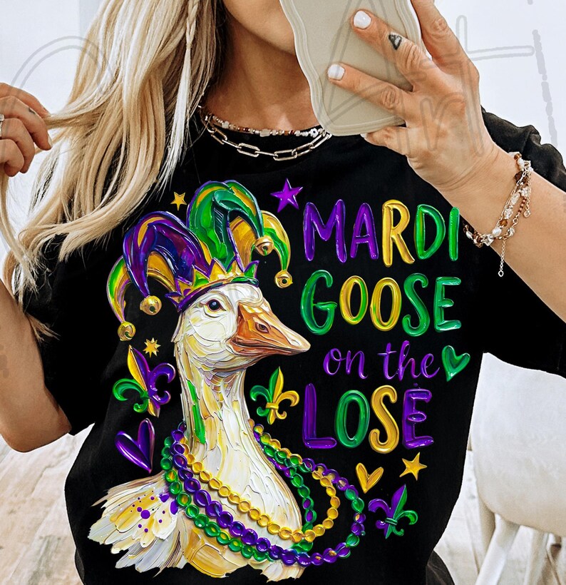 Mardi Goose on the Loose PNG Download | Silly Goose File for Mardi Gras ...