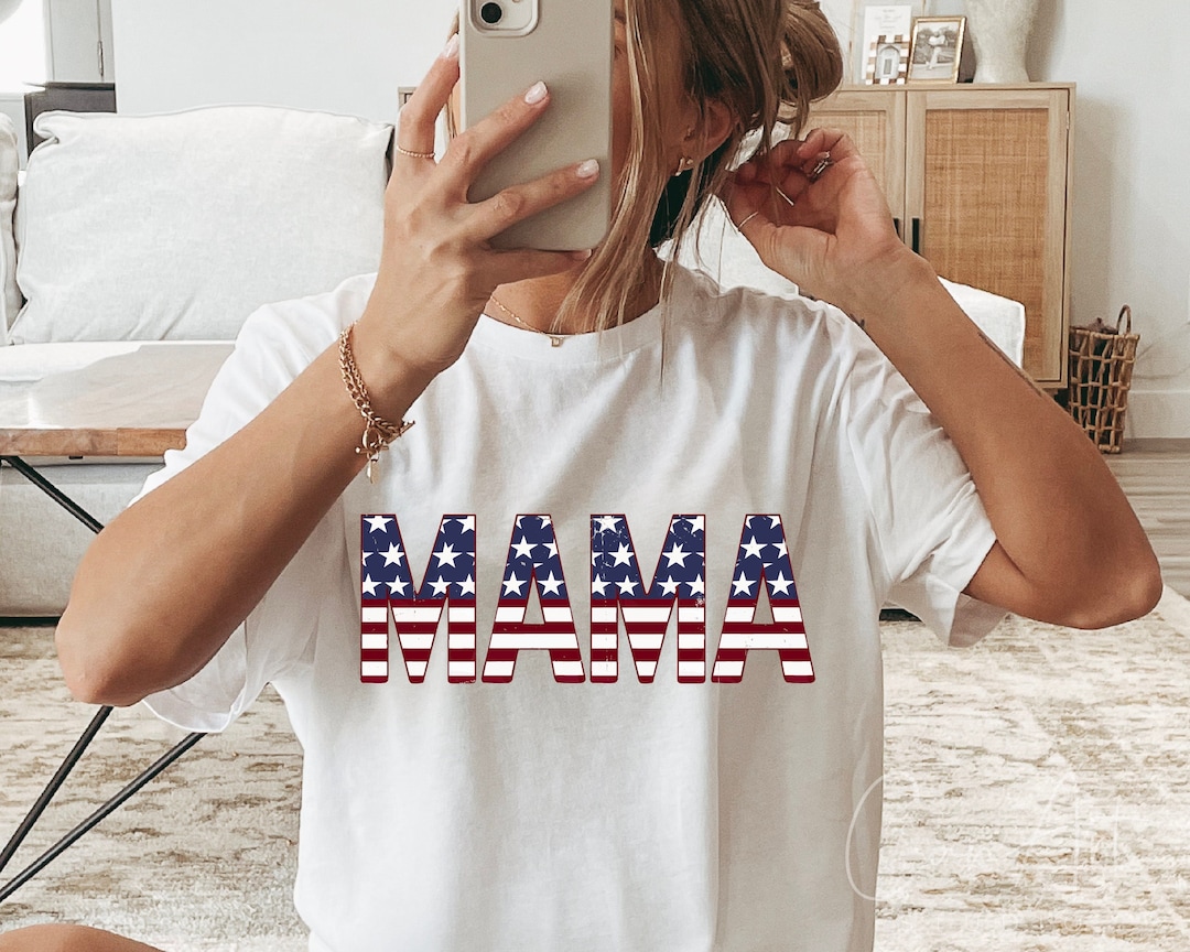 American Mama Png, USA Flag Mom Patriotic Mama Png, 4th of July Mom ...