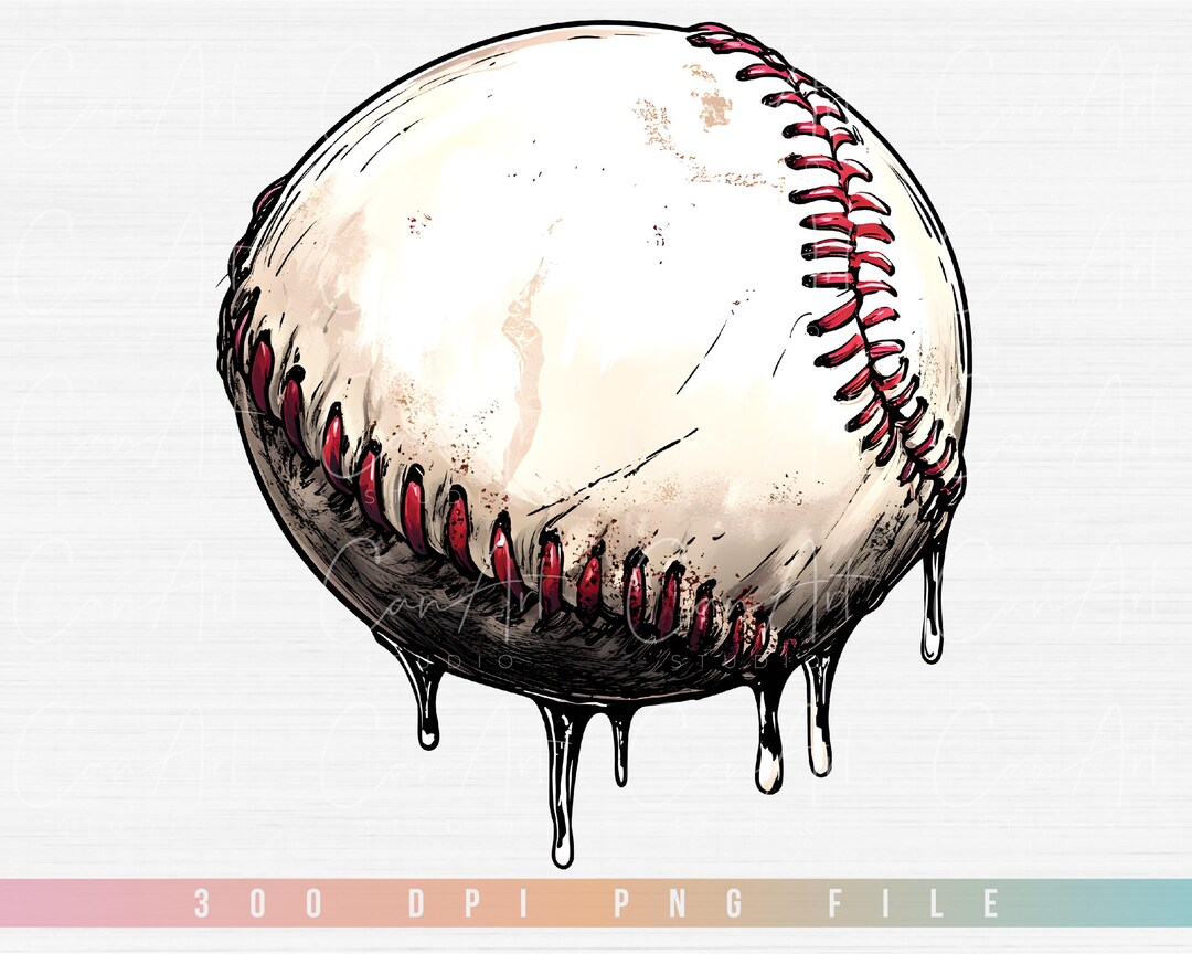 Dripping Baseball Ball Png, Vintage Baseball T-shirt, Mug Png Craft ...