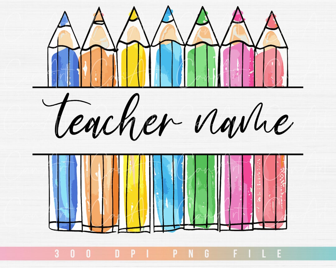 Teacher Png, Teacher Split Monogram Png, Custom Teacher Gifts ...