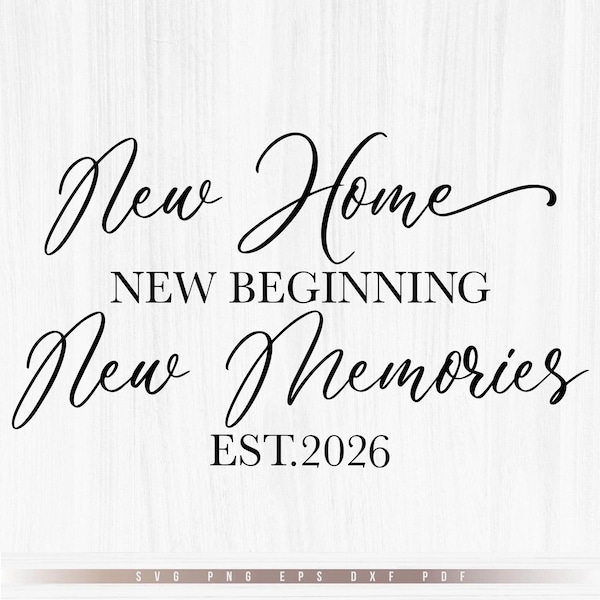 New Home Svg - Etsy