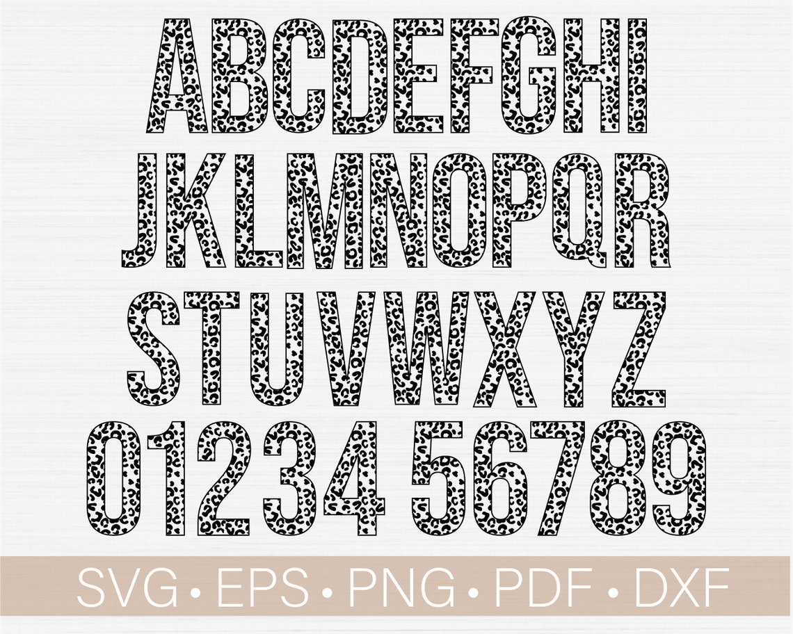 Leopard Font Svg Cheetah Font Svg Animal Alphabet Svg - Etsy