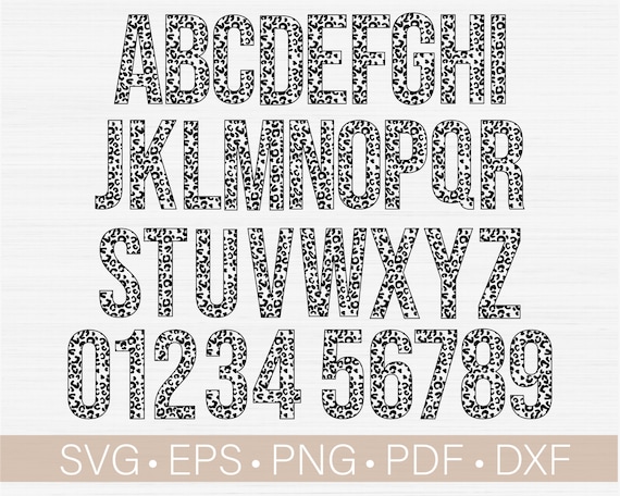 Leopard Font Svg Cheetah Font Svg Animal Alphabet Svg - Etsy