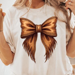 Western Cowgirl Bow Png, Rustic Bow PNG Design, Western Leather Bow ...