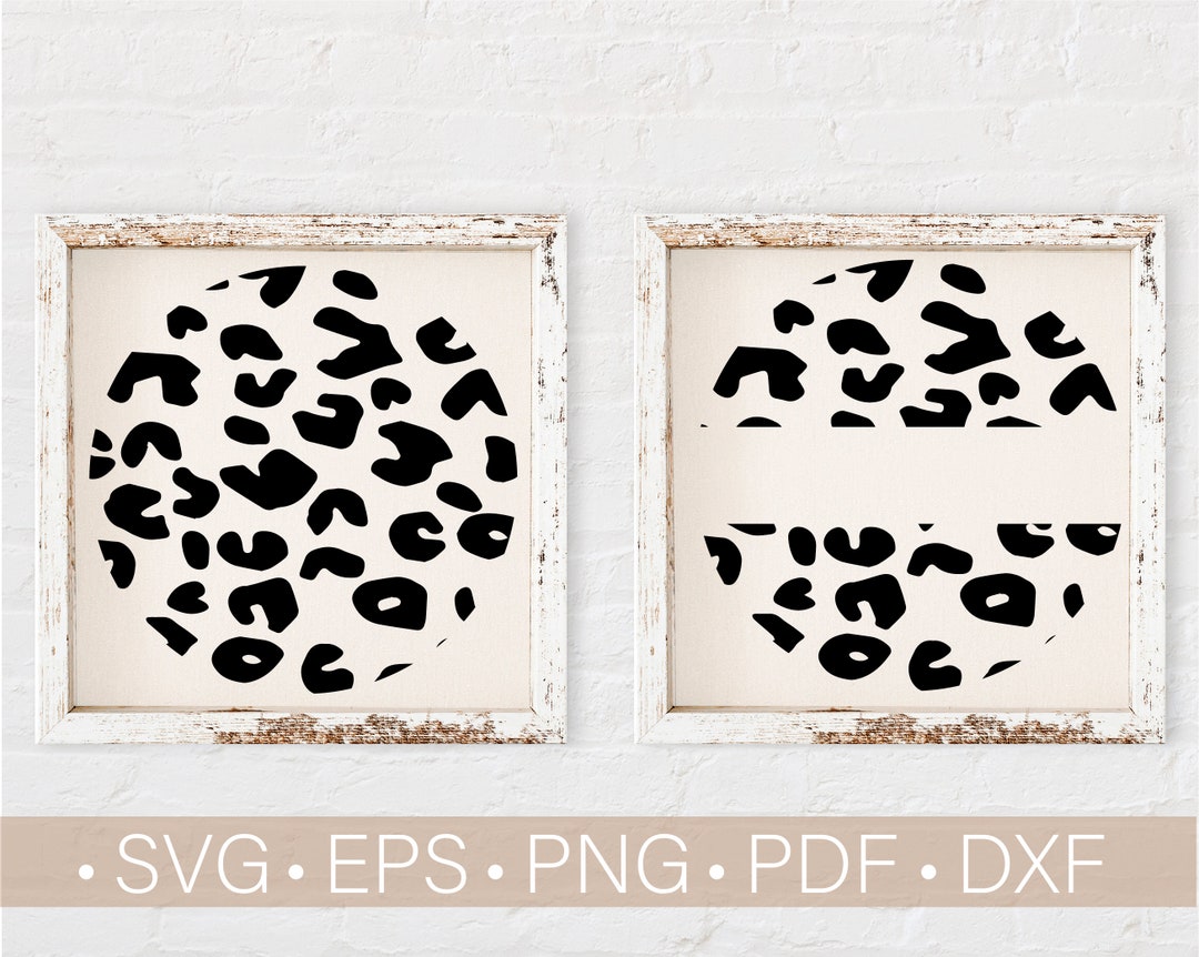 Leopard Circle Svg, Leopard Frame Circle Monogram Svg Files, Cheetah ...